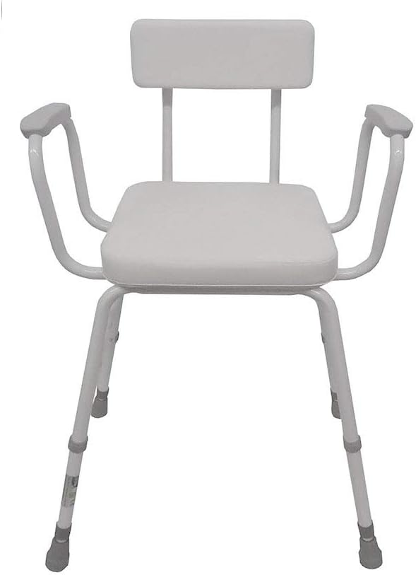 NRS Healthcare Malvern Adjustable Height Perching Stool - Moulded Arms ...