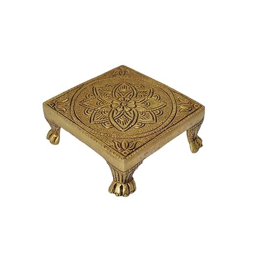 Buy Radhav Wooden Bajath/Chowki/Path/Chourang for Home Pooja Puja ...