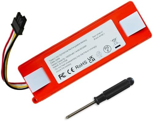 Amazon.com: 6800mAh Replacement Battery for Xiaomi Roborock S50 S51 S52 ...