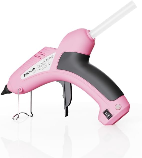 Amazon.com: Pink Hot Glue Gun, 50/100W Dual Power Full Size Glue Gun ...