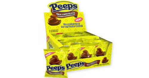 Amazon.com : Milk Chocolate Covered Marshmallow Peeps, 1 oz, 24 count ...