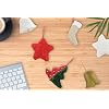 Buy PEC Eco-Friendly Tree Ornaments 20 Pcs ¦ Fabric ¦ Handmade ¦ Merry ...