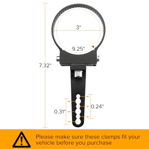 Snapklik.com : Penobon Light Bar Bracket 3 Inch Roll Clamps Adjustable ...