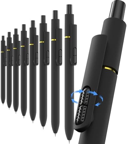 Amazon.com: inkipen 8Pcs Gel Pens - 0.5mm Black Ink Pens Fine Point ...