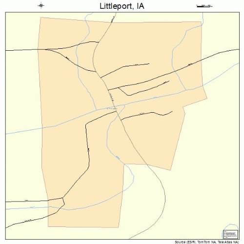 Amazon.com: Large Street & Road Map of Littleport, Iowa IA - Printed ...