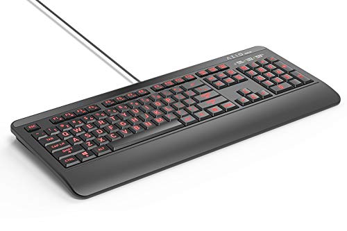 Buy Azio Large Print Waterproof USB Keyboard - Wired 3-Color LED ...