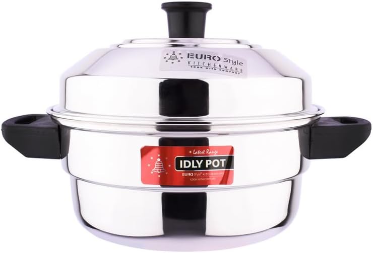 Eurostyle Royal10 Stainless Steel Idly Cookware, 2 Idly Plates (10 idly ...