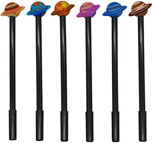 Amazon.com: Maydahui 12 PCS Multicolor Planet Rollerball Pen Black Gel ...