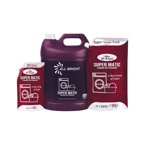 ALL BRIGHT Liquid Detergent Super Matic 1ltr Designed For Tough Stain ...