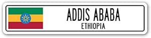 Amazon.com: Cortan360 Addis Ababa, Ethiopia Street Sign Decal Ethiopian ...