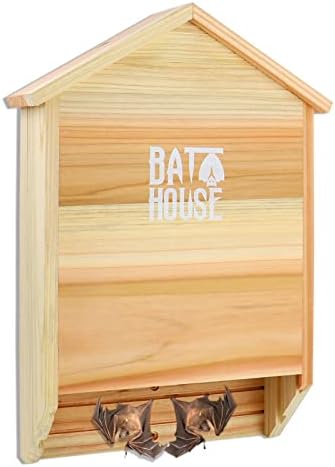 Bat Houses for Outdoors - 15" Big Bat Box 2 Chamber Cedar Wood Bat ...