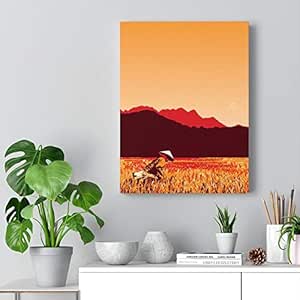 Amazon.com: GAVIMAX Vintage Poster Vietnam Hue Rice Field Canvas ...