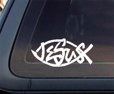Amazon.com: Jesus Fish Car Decal / Sticker : Sports & Outdoors