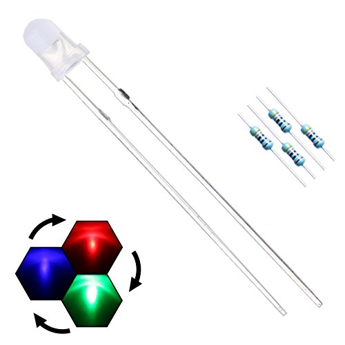 Snapklik.com : EDGELEC 100pcs 3mm RGB Slow Flashing LED Diodes Multicolor