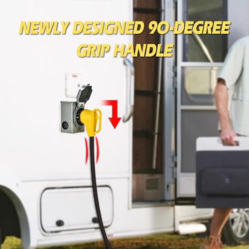 50 Amp 20FT Generator Cord and Power Inlet Box Combo Kit NEMA 14-50P ...