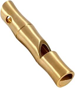 Amazon.com: High Decibel Brass Bamboo Section Whistle for Outdoor EDC ...