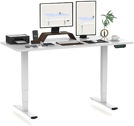 FLEXISPOT E5 160x80cm Electric Standing Desk Dual Motors 3 Stage Height ...