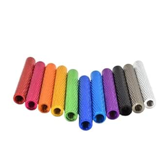 Idomin 10pcs M3 Colourful Knurled Aluminum Standoff Spacer Column ...