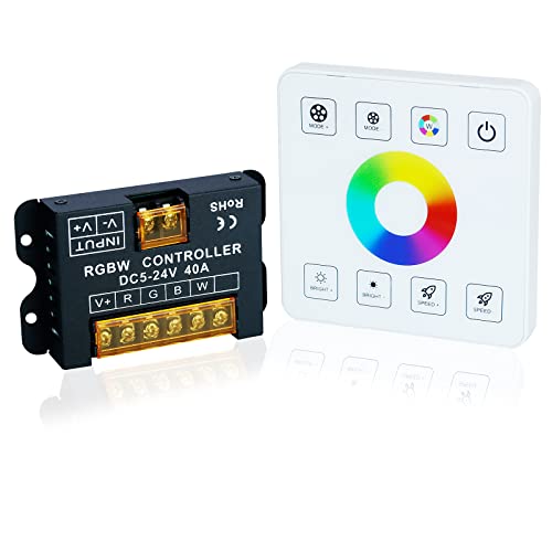 TOPAI RGBW Touch Panel LED Controller RF 433Mhz Wireless Remote Control ...