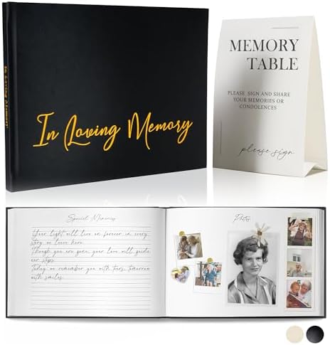 Amazon.com: MARKKULA Funeral Guest Book for Memorial Service ...