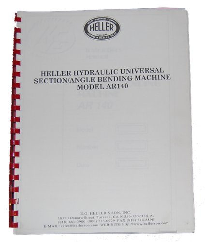 Heller AR140 Maintenance & Operation Manual: Heller: Amazon.com: Books