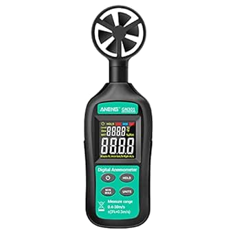 Handheld Digital Anemometer High Precision Wind Speed/Temperature Meter ...