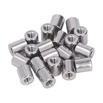 20-Pack Cylindrical Coupling Nut 304 Stainless Steel M6 X 1.0-12-L14mm ...
