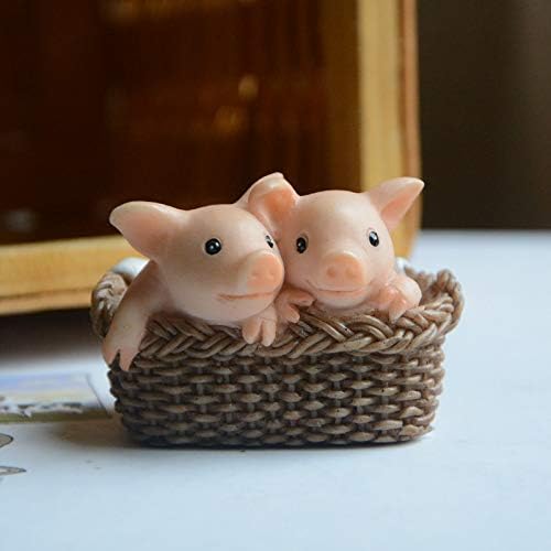 Gemmia Miniature Pig Figurine- Brushing Teeth Pig Statue – BigaMart