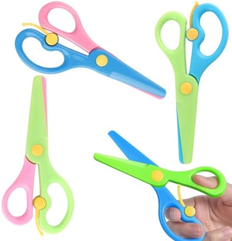2Pcs Kids Scissor Children Safety Scissors Toddler Scissors Plastic ...