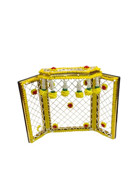 Buy DEV SAMAGRI Lord Krishna Wooden Phool Bangla Vrindavan Style Flower ...