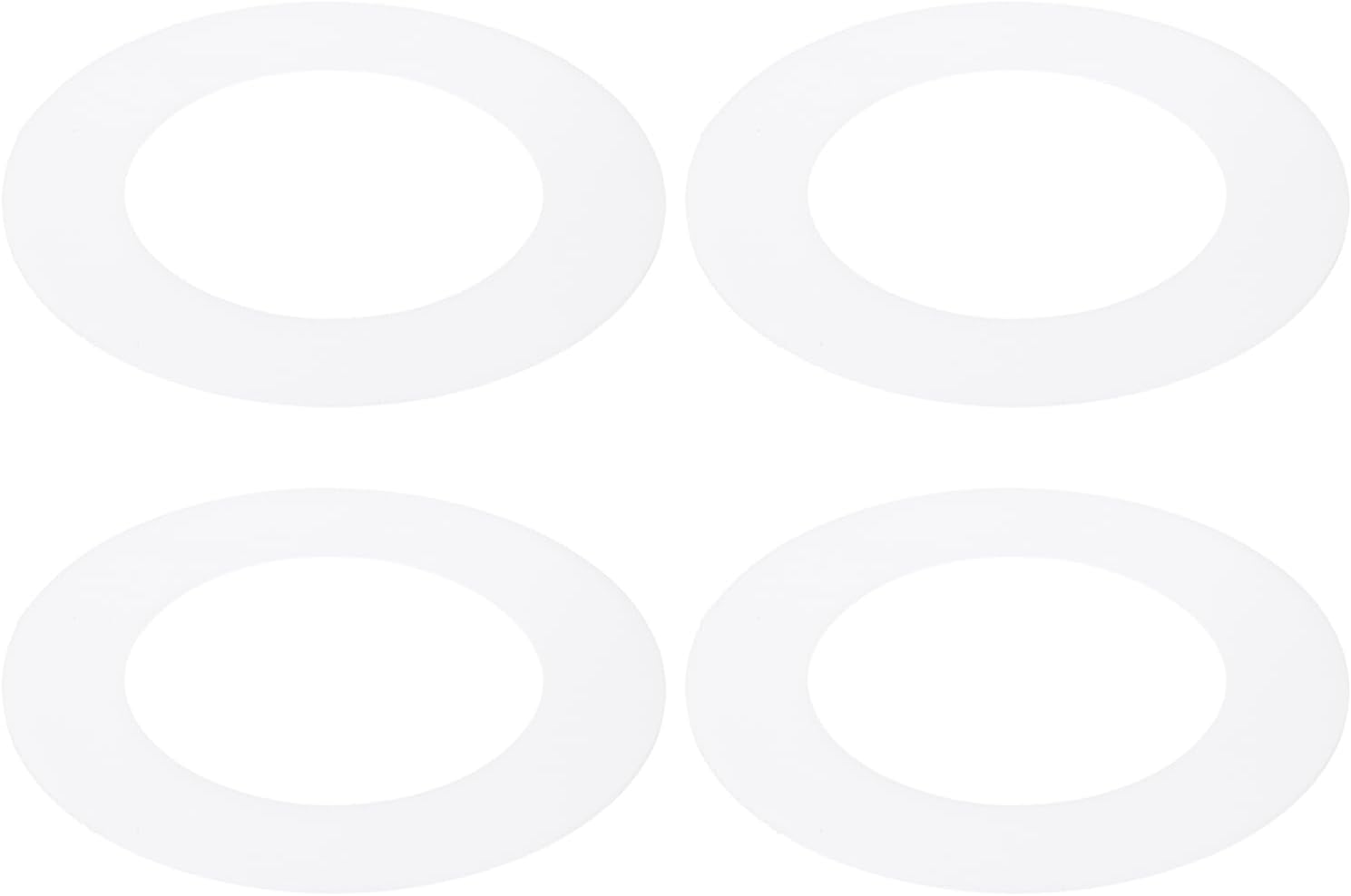 PATIKIL 3" ID 4.7" OD Plastic Trim Ring, 4 Pcs Ceiling Light Goof Rings ...
