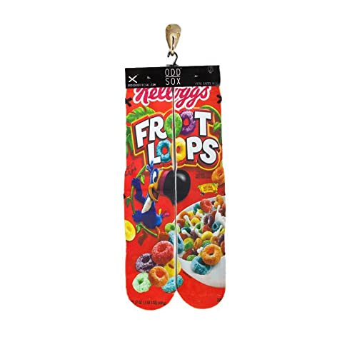 Odd Sox Men's Froot Loops, Multi, Sock Size:10-13/Shoe Size: 6-12 ...
