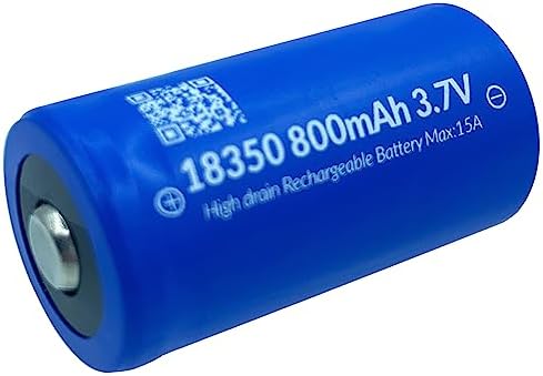 Amazon.com: 18350 Rechargeable Battery 3.7V Button Top for Flashlights ...