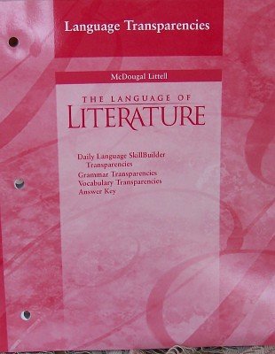 Language of Literature Grade 7: Language Transparencies (Mcdougal ...