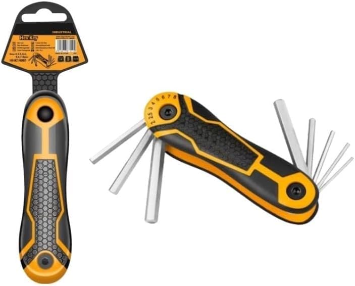 GSK Cut® 8 Pc Folding Allen Wrench Set CR-V Hex Key Set, Folding Pocket ...