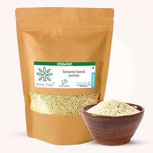 Pure Tree Certified Organic White Sesame Seeds (White Til) | 250 g ...