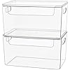 Amazon.com: ZEXALOR Clear Plastic Storage Bin with Lid, Stackable ...