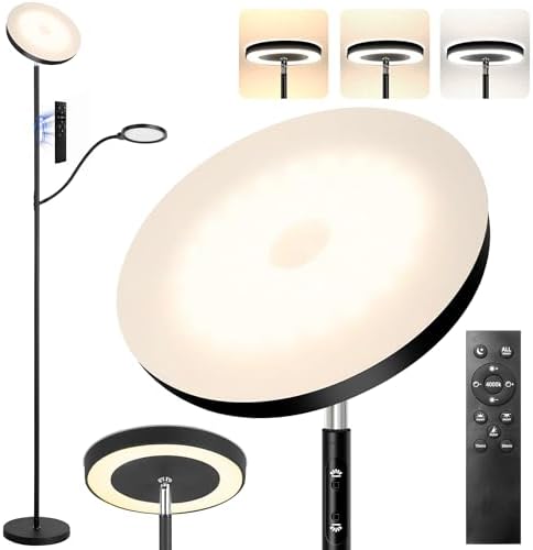 Amazon.com: Artiva USA LED804268SN Luciano LED Torchiere Floor lamp Touch Dimmer, 72", Satin ...