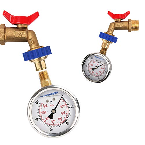 Snapklik.com : MEASUREMAN Water Pressure Test Gauge Water Faucet Adaptor