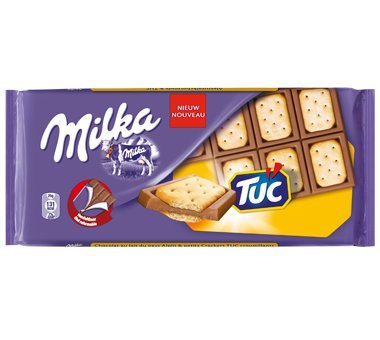 Amazon.com : Milka TUC New, 15 Chocolate Bars with TUC Cracker Each 87 ...