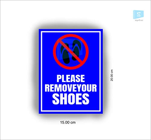 Buy SIGN EVER Please Remove Your Shoes Sign Board for Office Bank ...
