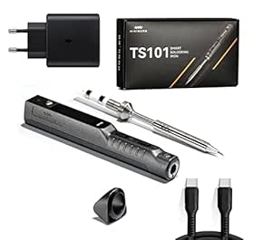 TS101 Soldering Iron, Welding Tool 65W Fast Heating Adjustment Temperature 50-400℃ Auto Sleep ...