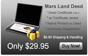 Amazon | Mars Land Deed – 1 Acre Deed証明書 – 8.5 X 11 Deed W /ブラック卒業証書証明書 ...