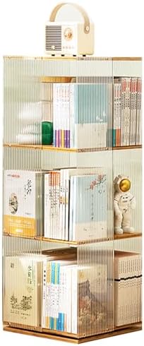 Amazon.com: 360° Rotating Book Display, 3 Tire Spinning Storage ...