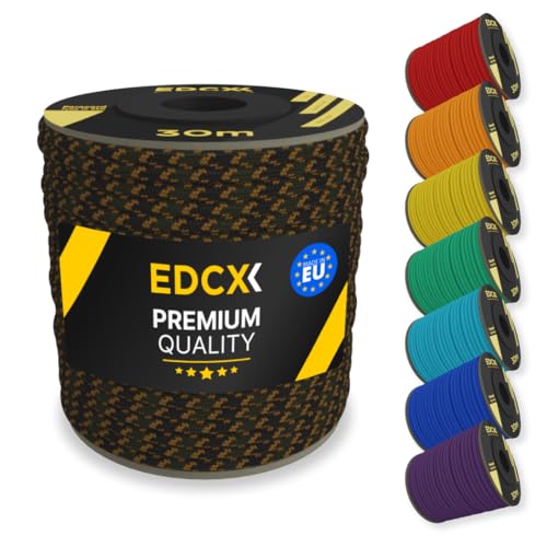 EDCX 4mm Nylon Paracord 550 30m (100 feet) – Type III, 100% Nylon Rope ...