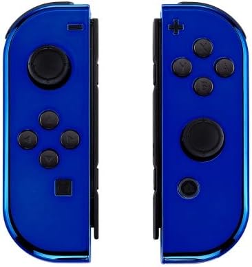 Amazon.com: MODDEDZONE Chrome Blue Switch Custom Joy-Con's Controllers ...