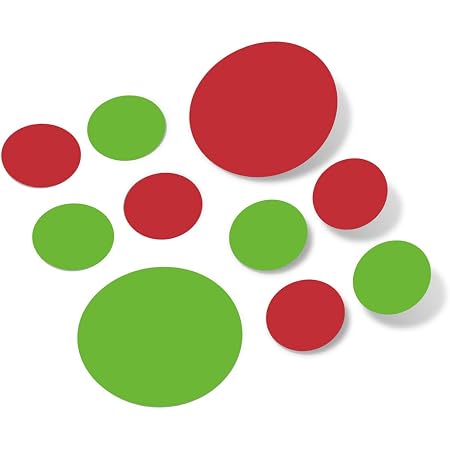 Amazon.com: Set of 100 (Red / Lime Green Combo) Vinyl Wall Decals ...