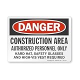・ブランド:SmartSign・製造元:Lyle Signs・モデル:S-8968-AL-14・製造元/メーカー部品番号:S-8968-AL-14・丈夫なアルミニウム: 「Construction Area」のサインは、頑丈な厚さ40ミルの...