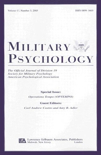 Operations Tempo (OPTEMPO): A Special Issue of Military Psychology ...