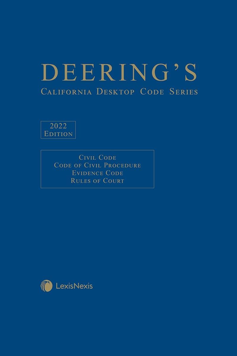 Deering's California Desktop Code Series, Civil Practice Codes 2022 ...